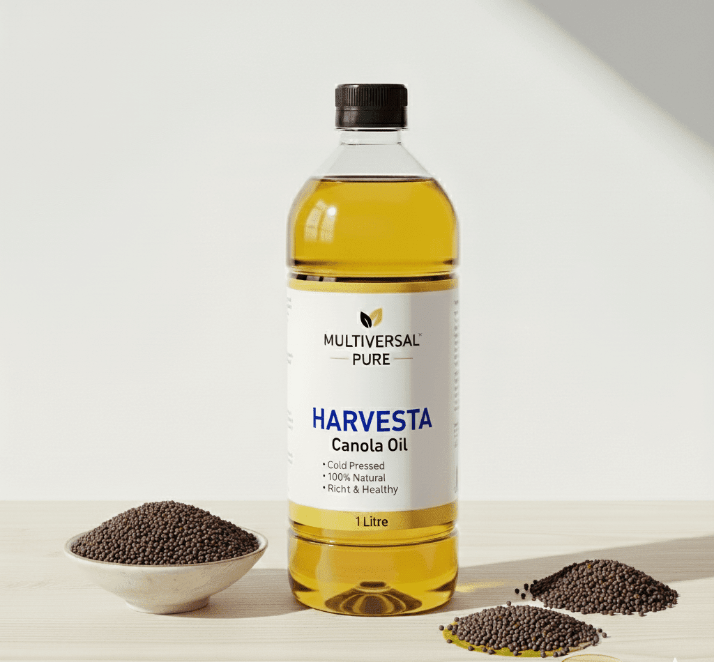 Multiversal HARVESTA Pure Canola Oil - 1 Litre | Heart Healthy Cooking ...